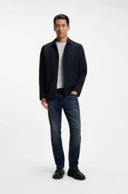 BOSS Relaxed-fit Shirt In Solid Heavyweight Flannel