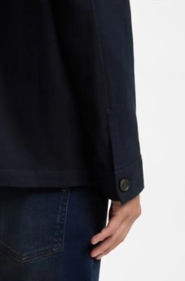 BOSS Relaxed-fit Shirt In Solid Heavyweight Flannel