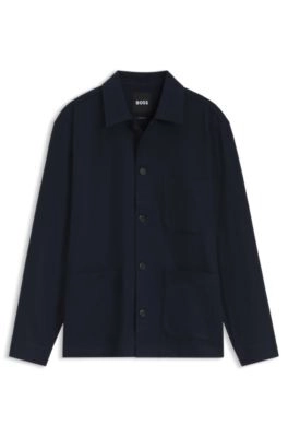 BOSS Relaxed-fit Shirt In Solid Heavyweight Flannel
