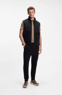 BOSS Wool-blend Slim-fit Polo Shirt With Concealed Placket