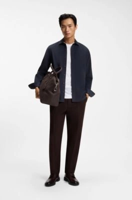 BOSS Regular-fit Shirt In Cotton Baby Corduroy
