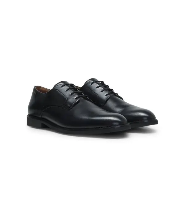 Hugo Derby Shoes In Smooth Leather With Embossed Logo