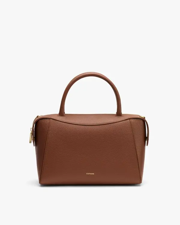 Cuyana Forma Top Handle Bag - Dark Chestnut