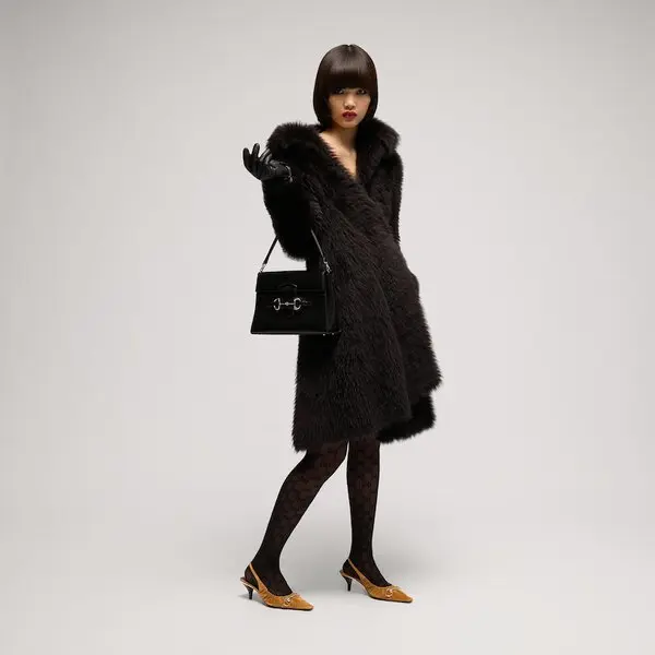 Gucci Vittoria Slingback With Elastic Suede