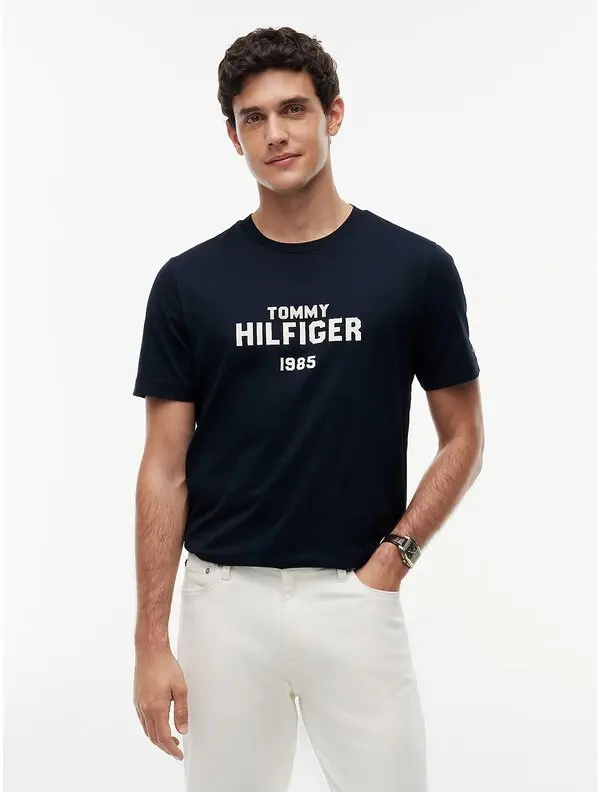 Tommy Hilfiger Classic Hilfiger Logo T-shirt - Navy Blue