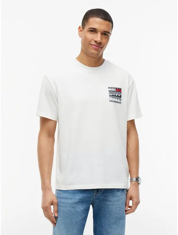 Tommy Hilfiger Relaxed Outdoor Logo T-shirt - Ecru