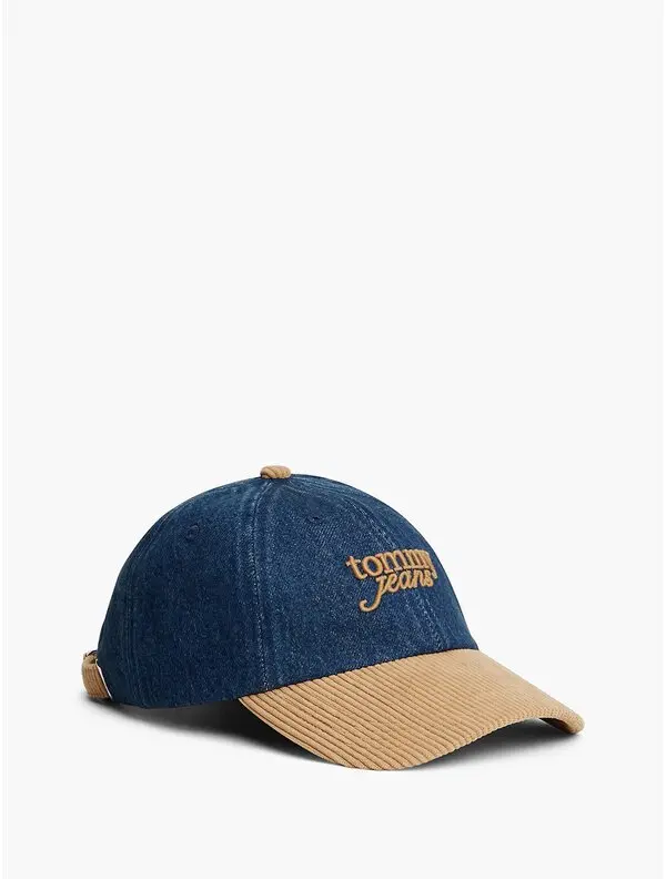 Tommy Hilfiger Mixed-media Baseball Cap - Denim Dark