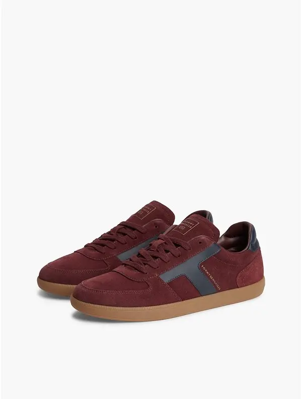 Tommy Hilfiger Tribeca Suede Skater Sneaker - Oxblood