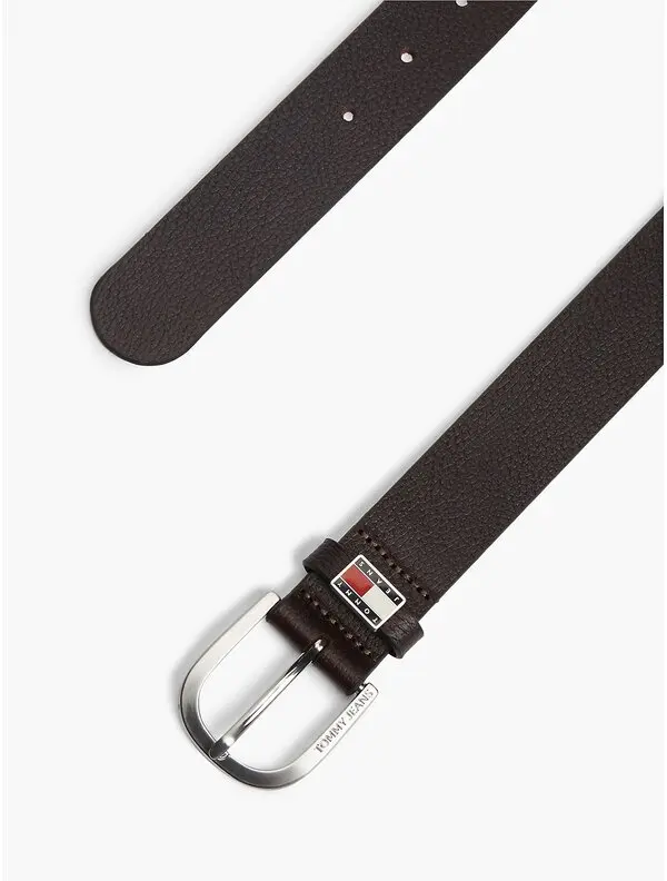 Tommy Hilfiger Round Buckle Leather Belt