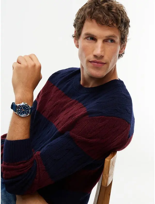 Tommy Hilfiger 44mm Silicone Strap Casual Nautical Watch