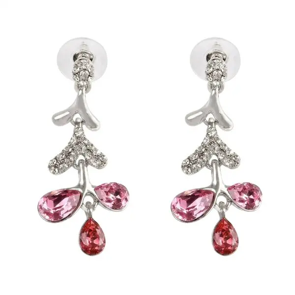 MODENAIRE Elegant Drop Earrings With Sparkling Gem Accents