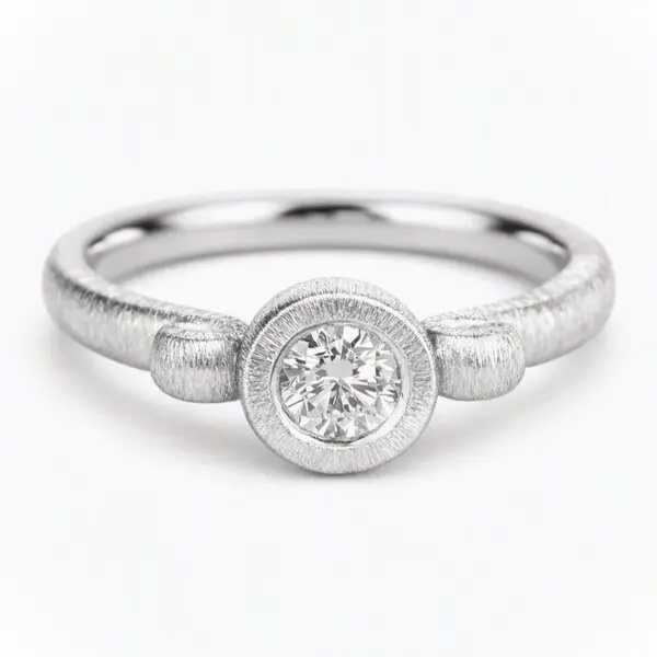 ADRIAN ASHLEY Old-cut Diamond Ring Featuring A Natural Diamond Made In England