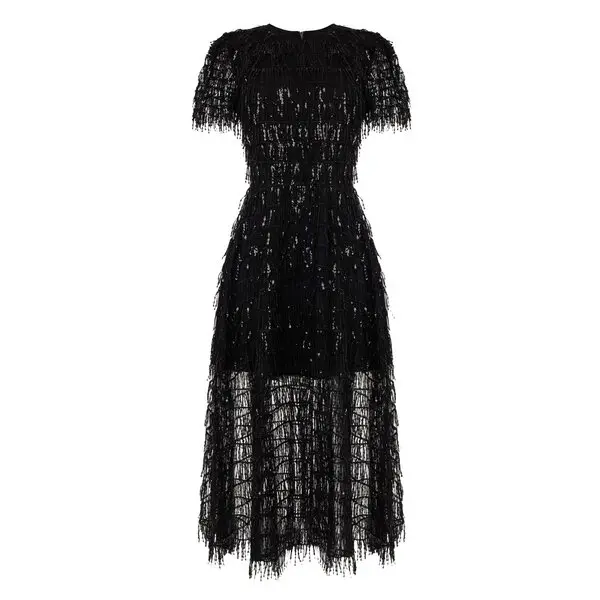 POST MERIDIEM Sequined Midi Dress