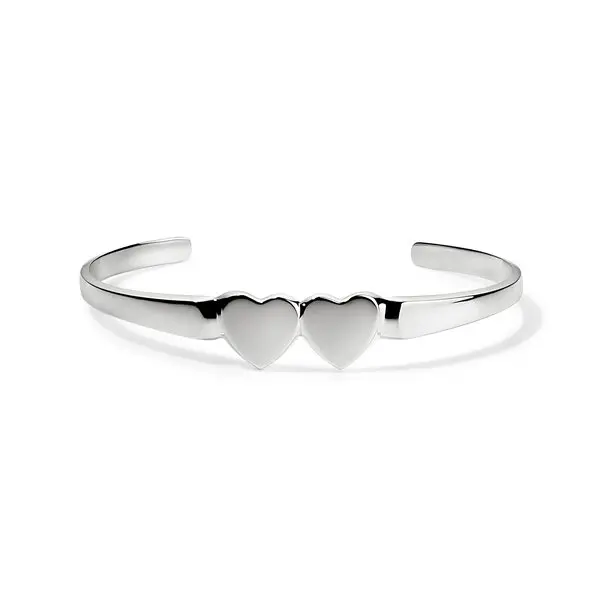 DÉCLARER Double Heart Cuff Sterling