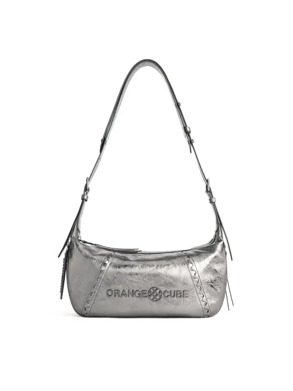 ORANGE CUBE Metropolitan Hobo Bag Black - Silver