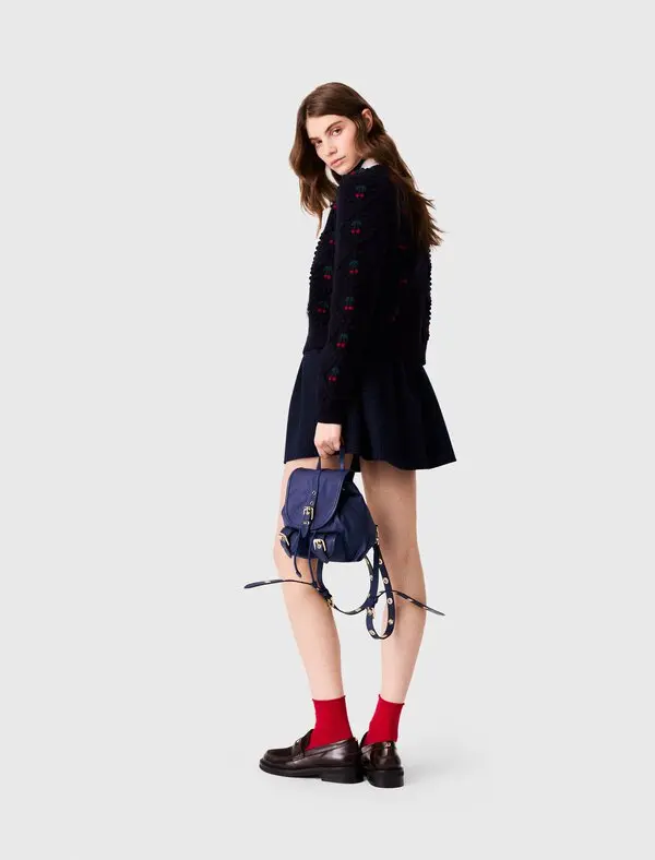 Maje Embroidered Cherry Cardigan
