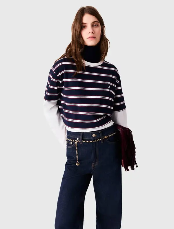 Maje Layered-effect T-shirt