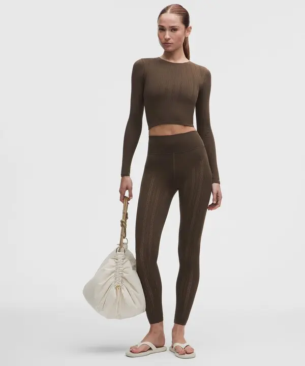 Lululemon Revealknit Pointelle High-rise 7/8 Tight - Walnut Crunch