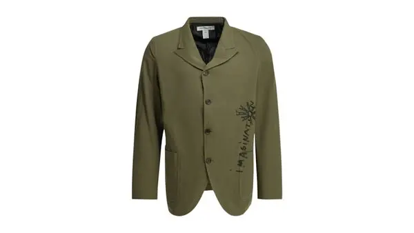 Comme Des Garçons Printed Blazer - Green