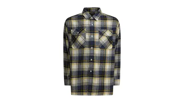 BEAMS Plaid Check Shirt - Grey