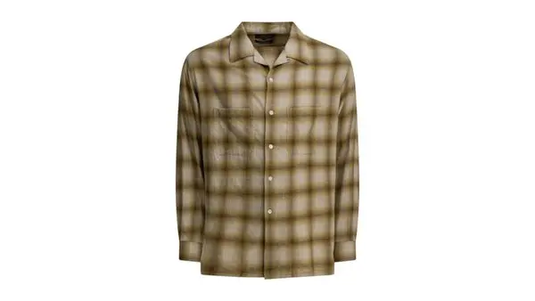 BEAMS Wool Blend Check Shirt - Brown