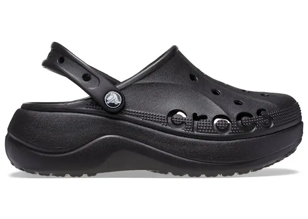 CROCS Baya Platform Clogs - Black