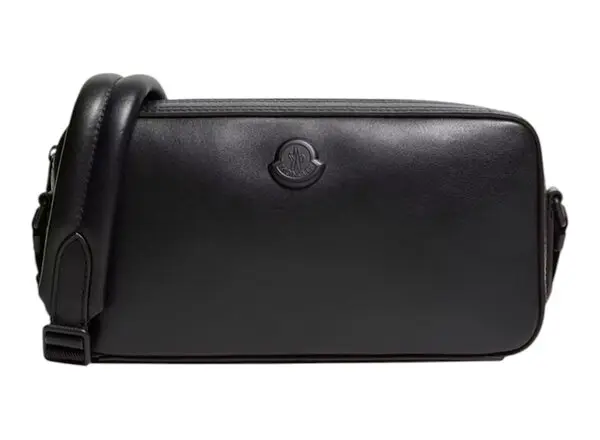 Moncler Carlo Leather Crossbody Bag - Black