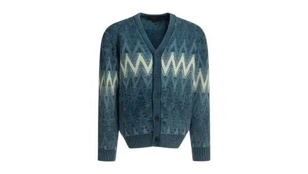 BEAMS Indigo Yarn Cardigan