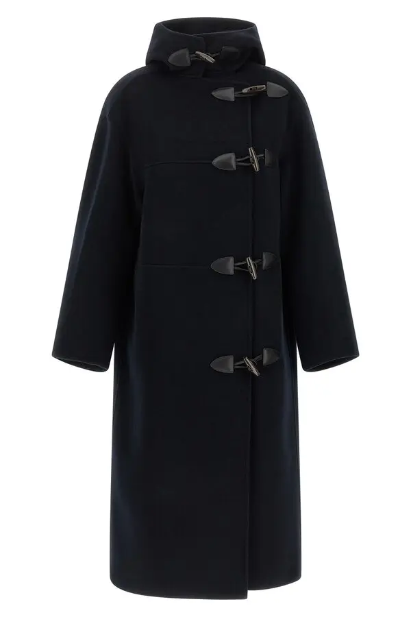 RÓHE Duffle' Reversible Coat With Alamari - Blue