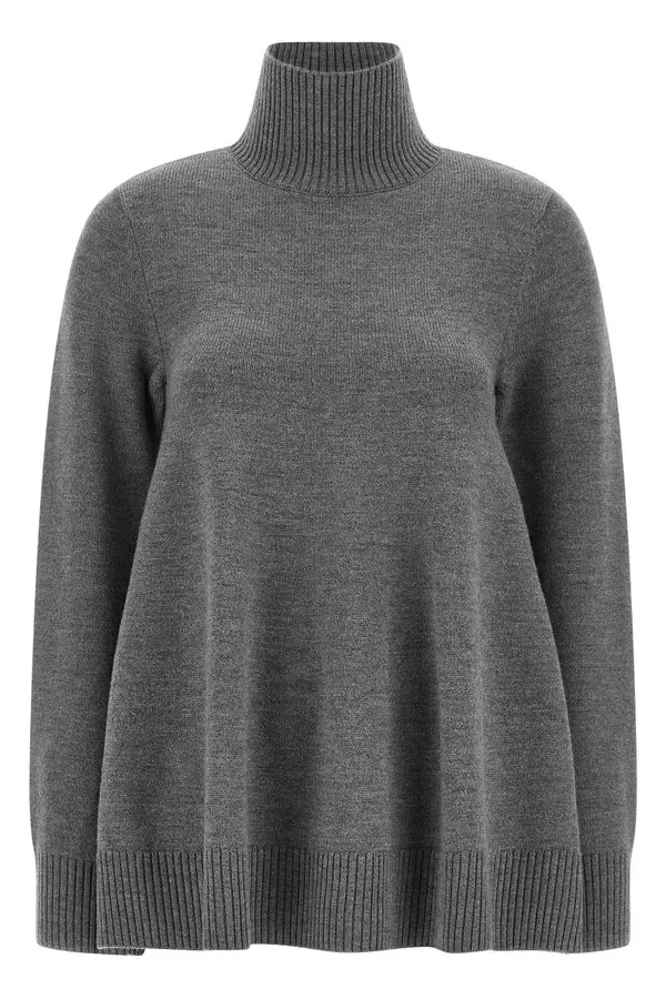 TOTEME Flared Turtleneck Sweater - Gray