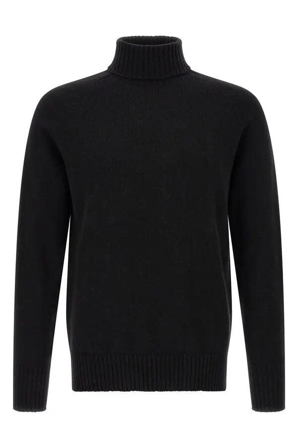 MA'RY'YA High Neck Sweater With Slits