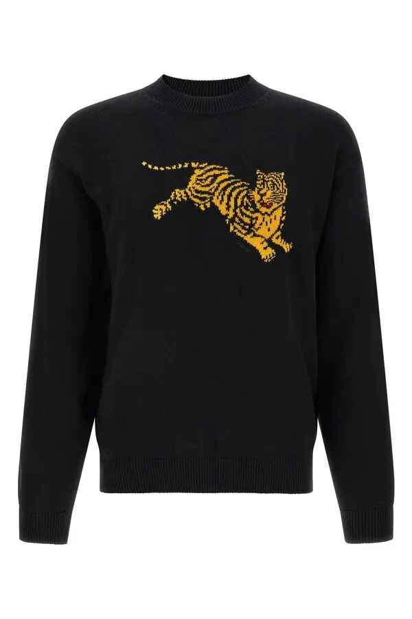 Kenzo Jumping Tiger Intarsia Crew Neck Sweater