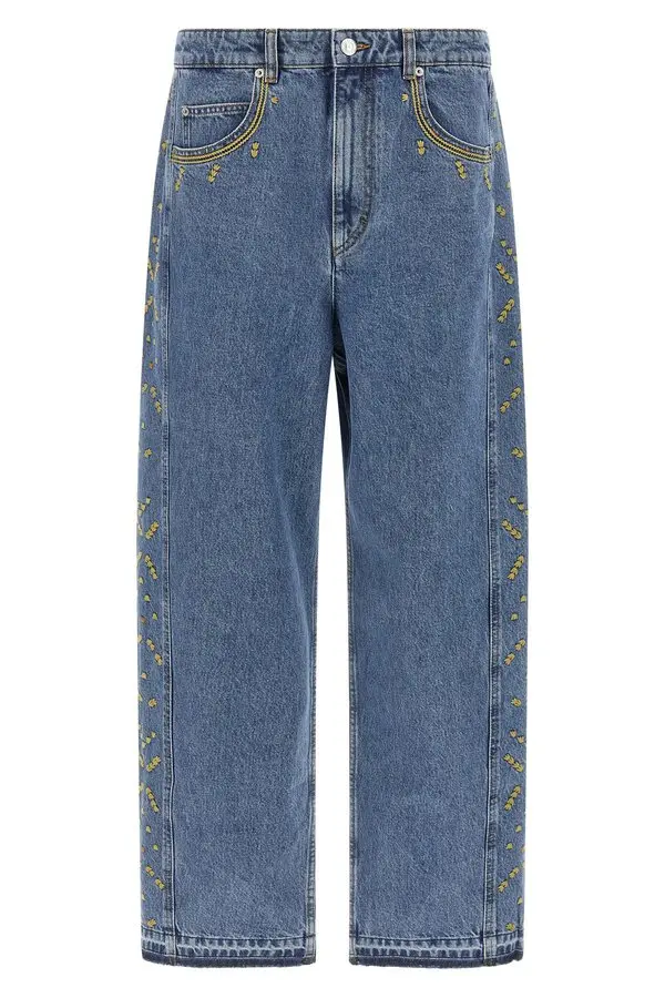 MARANT Jorian Barrel Fit Embroidered Jeans