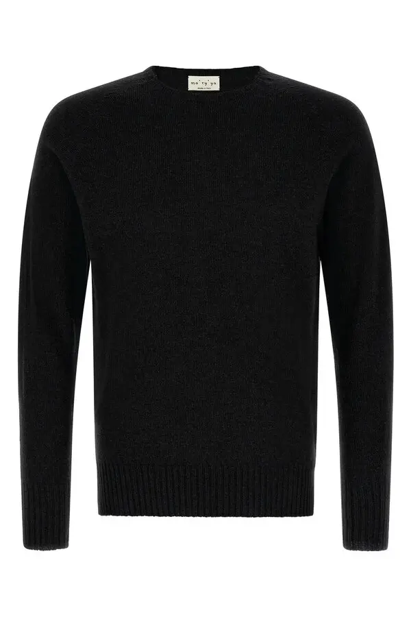 MA'RY'YA Crew-neck Sweater With Slits