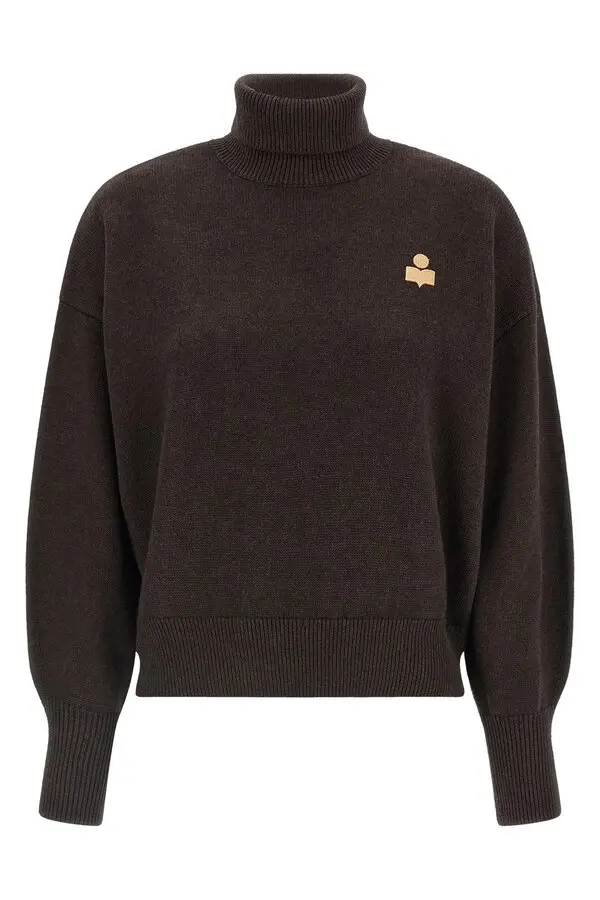 MARANT ETOILE Nasha' High Neck Sweater - Brown
