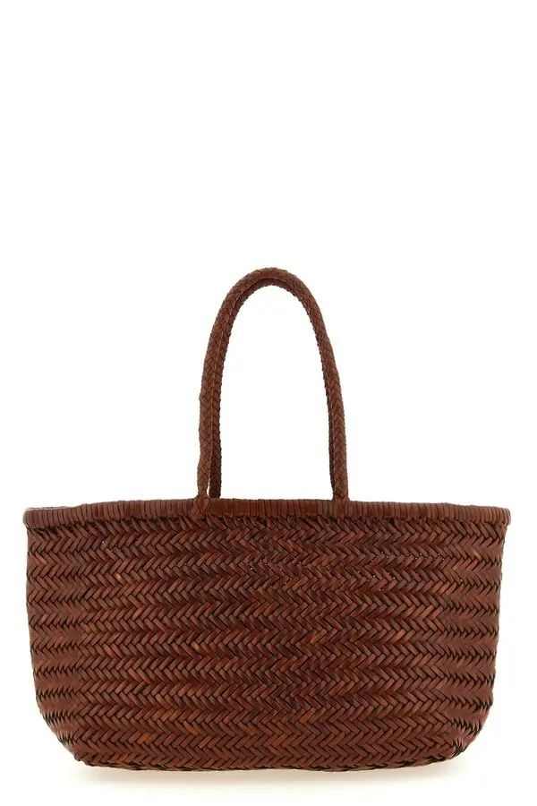 Dragon Diffusion Bamboo Triple Jump' Large Shoulder Bag - Brown