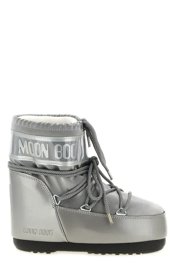 Moon Boot Icon Low Glance' Ankle Boots - Silver