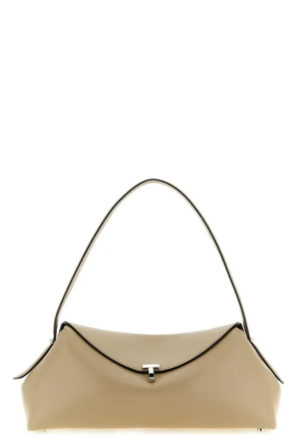 TOTEME T-lock Shoulder Bag - Beige