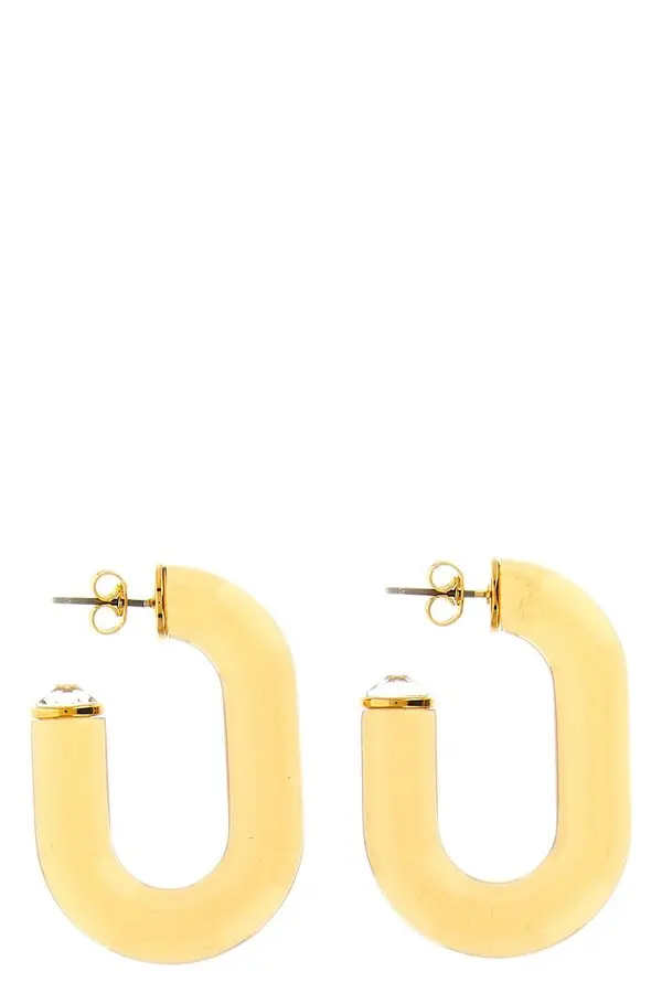 Rabanne Bo Resine' Earrings With Crystal Detail - Gold