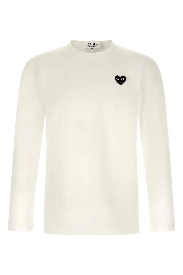 Play Comme Des Garcon Heart Patch T-shirt - White