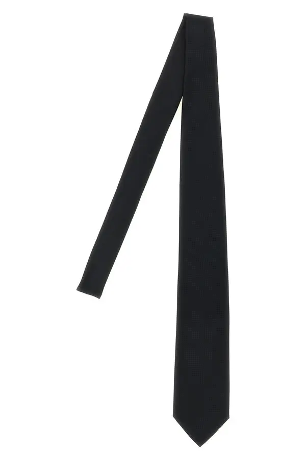 Brioni Silk Twill Tie - Black