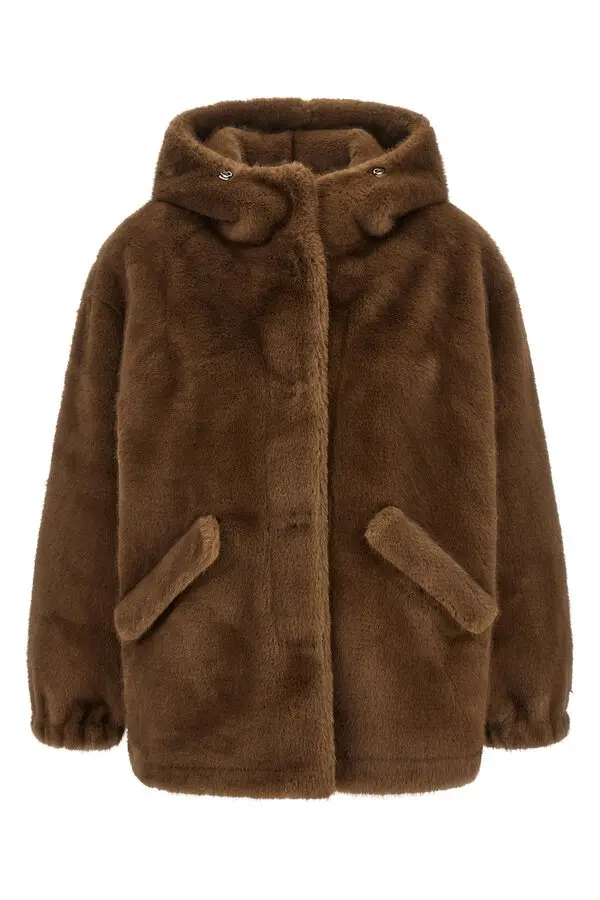 LOU ANDREA Eco-fur Hooded Jacket