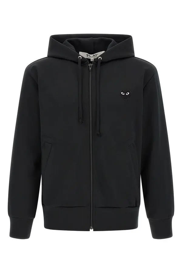 Play Comme Des Garcon Heart Patch Hoodie