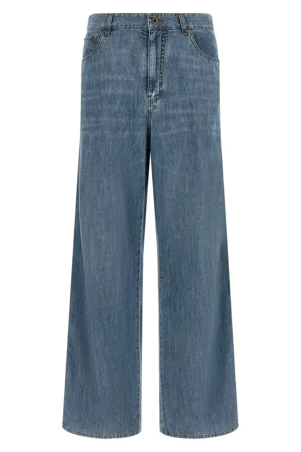 Miu Miu Cotton Straight Leg Jeans