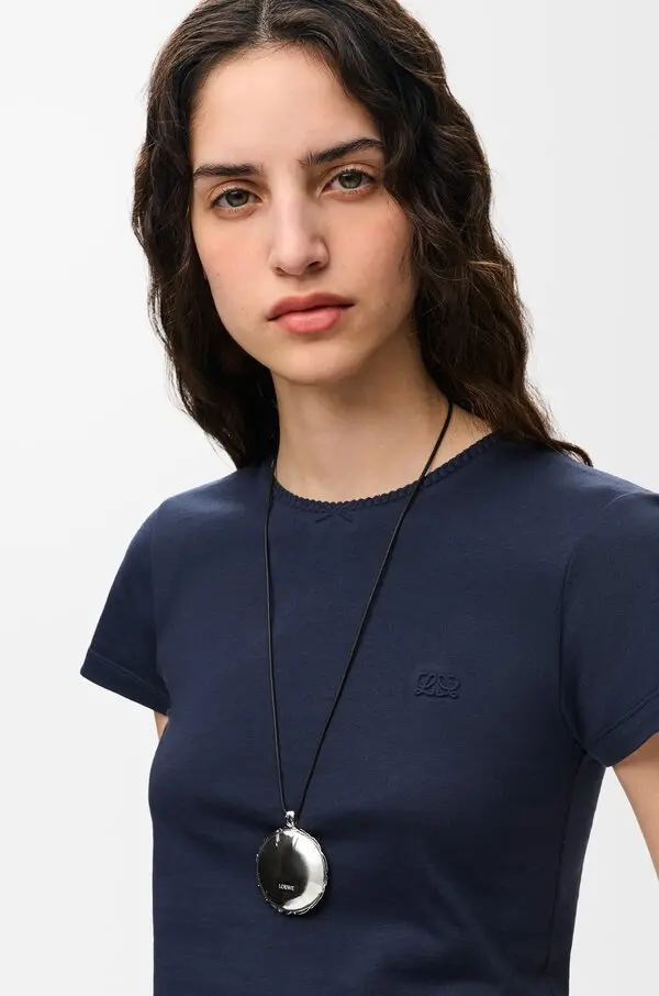 Loewe Blown Inflated Pendant In Brass - Silver/gold