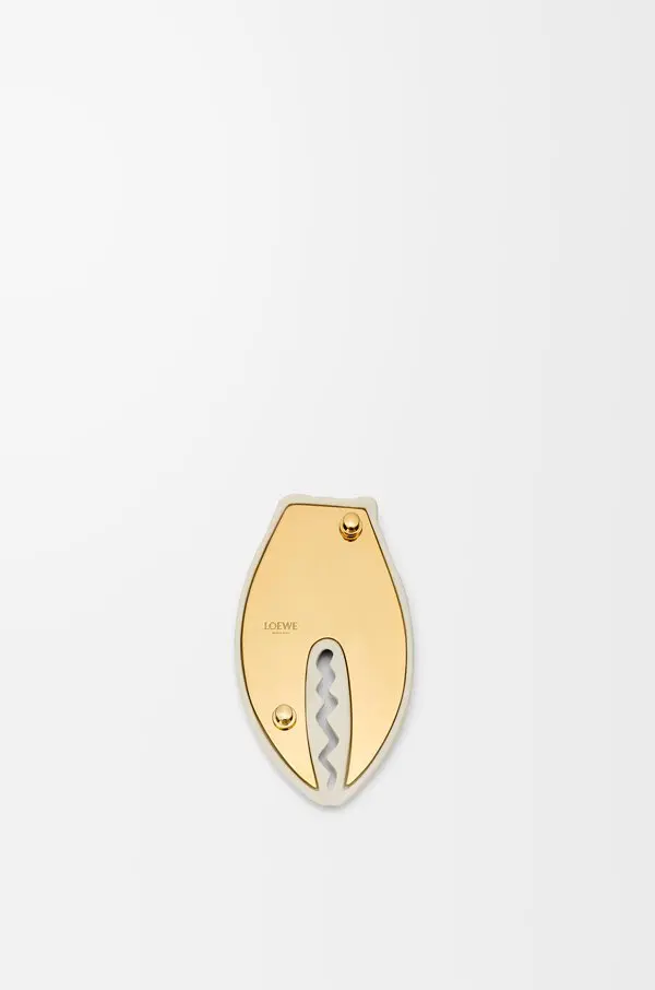 Loewe Large Claw Brooch In Ceramic - Off White