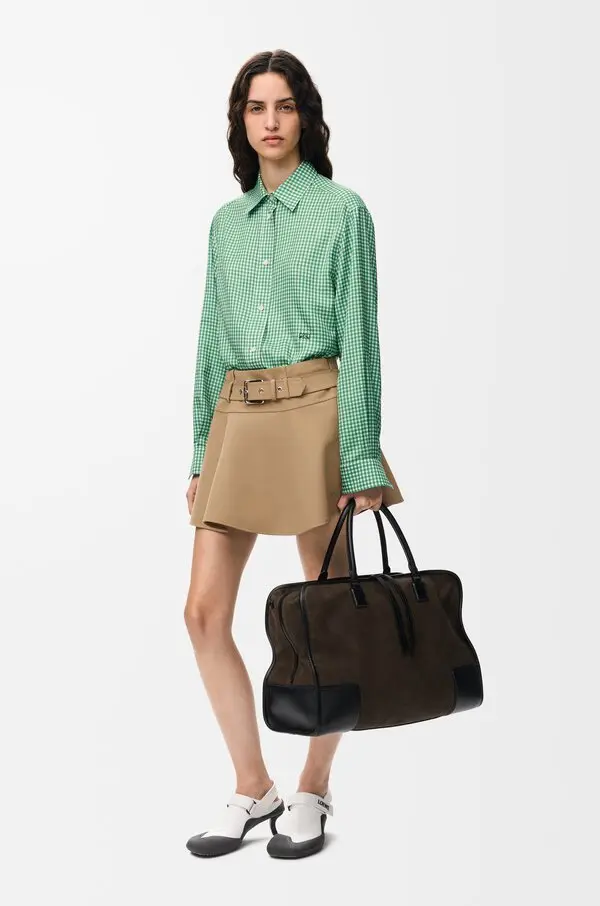 Loewe Shirt In Silk - Green/white