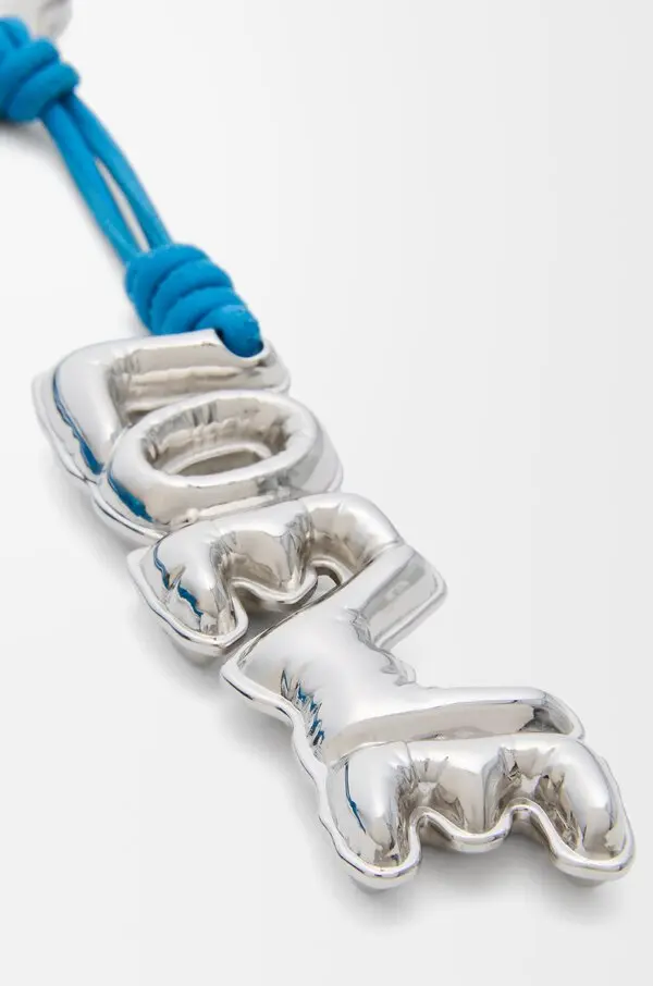 Loewe Blown Inflated Charm In Brass - Silver