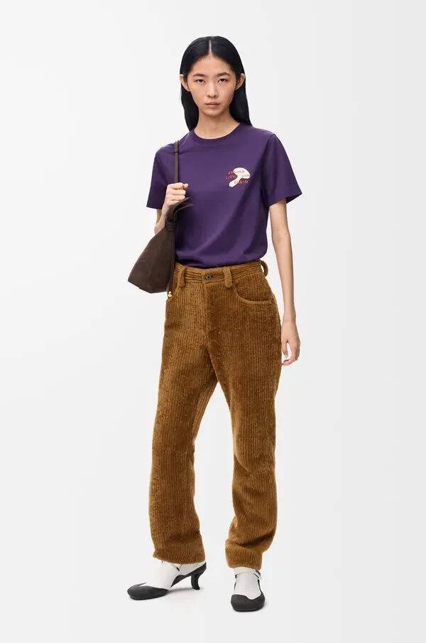 Loewe Regular Fit T-shirt In Cotton - Purple