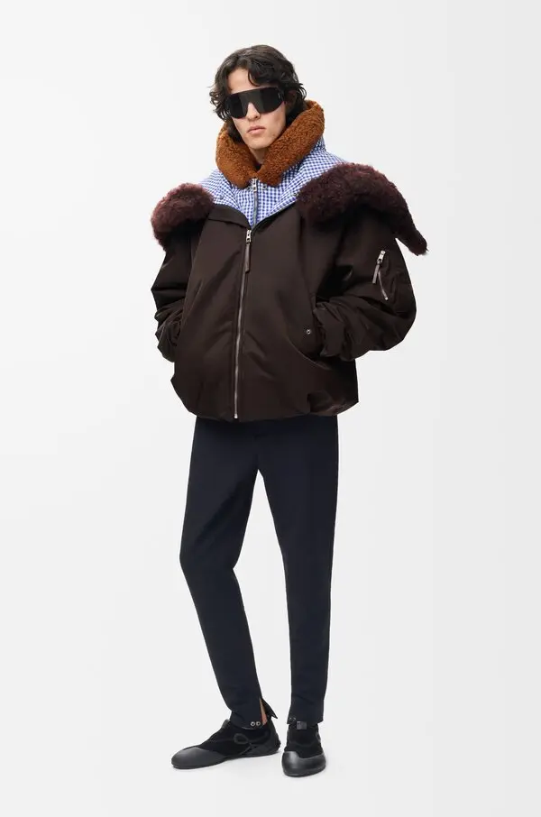 Loewe Bomber Jacket In Technical Shell